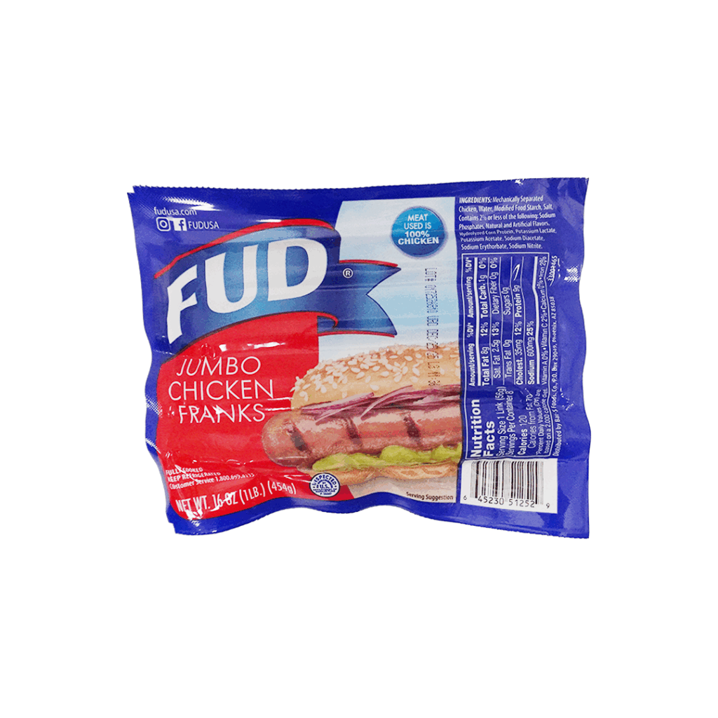 Fud Salchicha Jumbo de Pollo 16 oz – Supermercado La Mexicana
